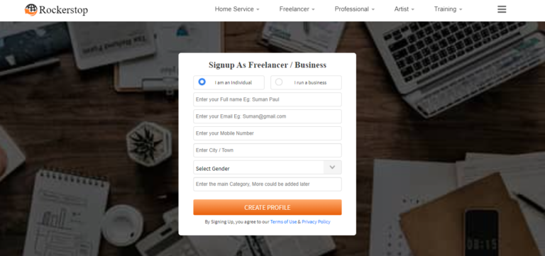 How to use Rockerstop as a Freelancer Service in India?